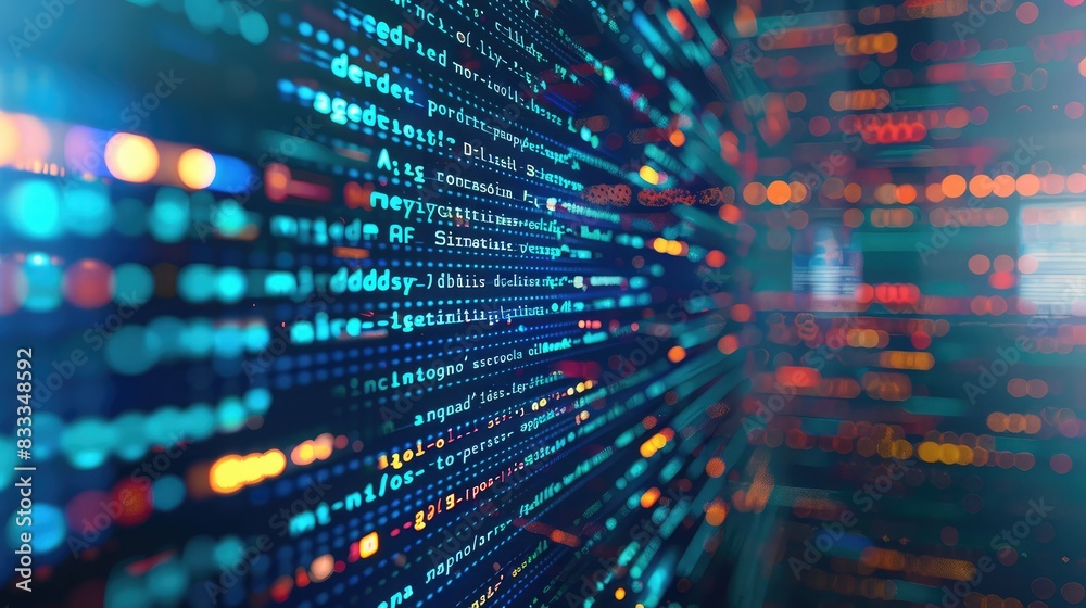 Programming and software development web page banner, program code on ...