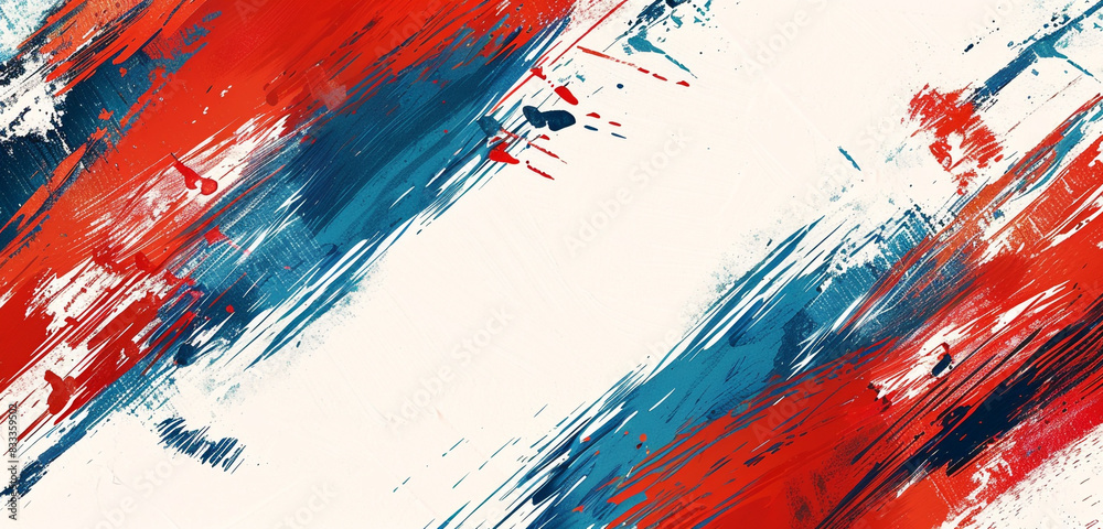 Diagonal red, white, and blue brush strokes for an ultrawide header ...