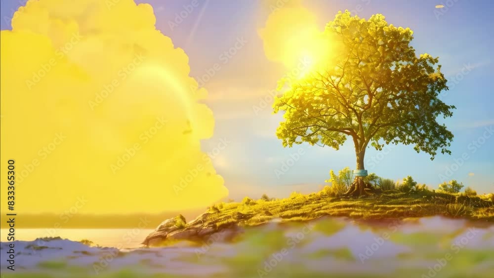 Symbolic Image of Earth: Tree Belt Tightening to Represent Carbon ...