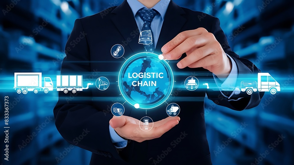 Smart warehouse technology. AI manages a smart warehouse. Future ...