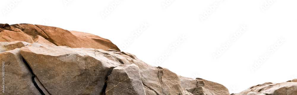 Rock stones with rough texture surface isolated,Group of Cliff Rock ...