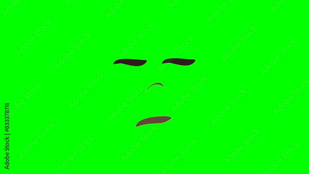 Cartoon eyes, brows,nose and talking mouth or girl or woman face on ...