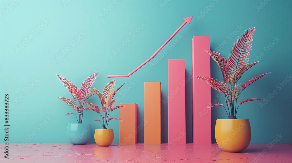 Growth Chart An upward trend line graph, symbolizing the startups ...