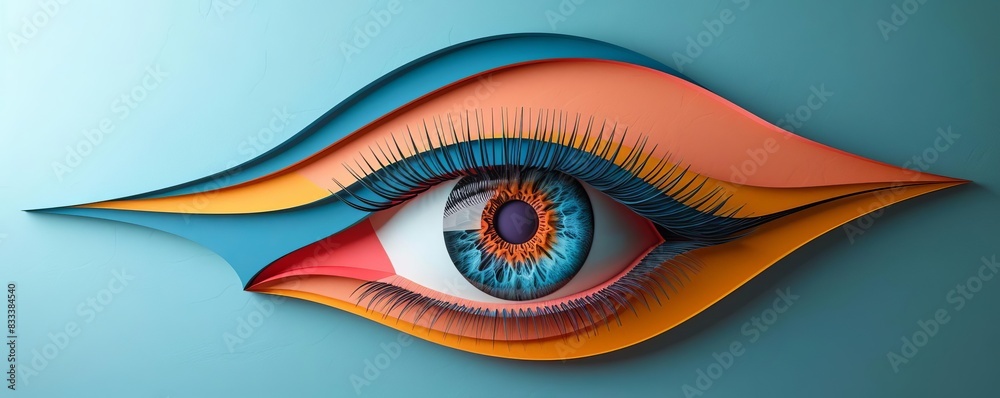 Visual Identity An icon of an eye with a design element, representing ...