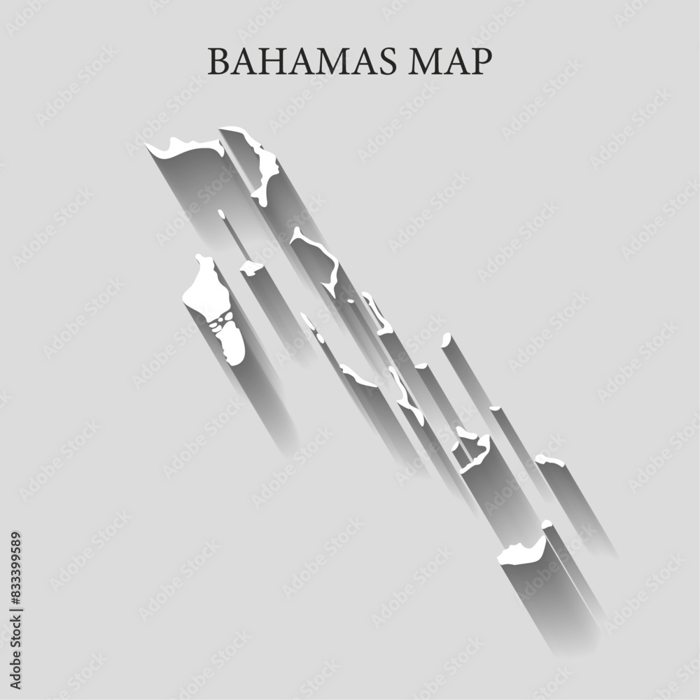 Simple and Minimalist region map of Bahamas Stock Vector | Adobe Stock