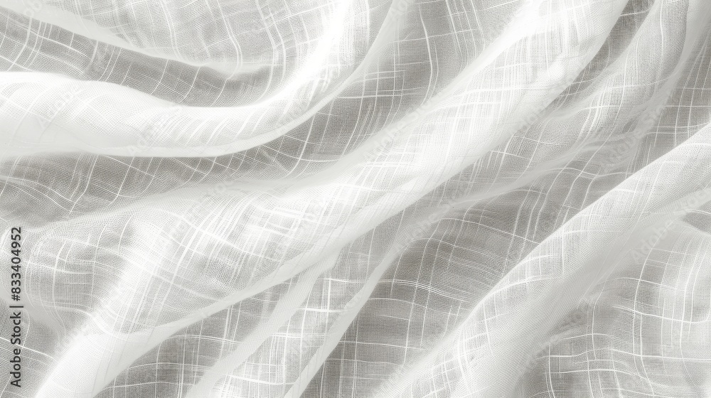 Seamless white linen texture overlay with transparent background. Soft ...