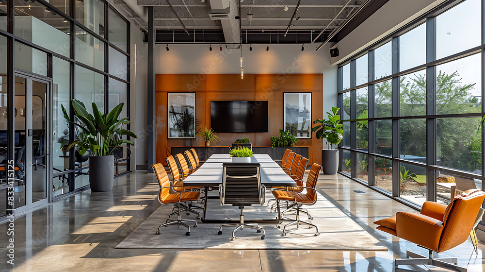 business presentation in a sleek modern office captured using HighSpeed ...