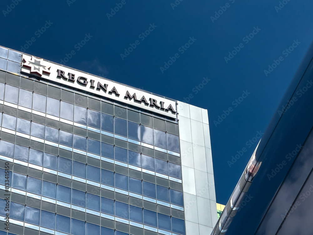 Bucharest, Romania - 30 May 2024: Regina Maria. The logo sign of Regina ...