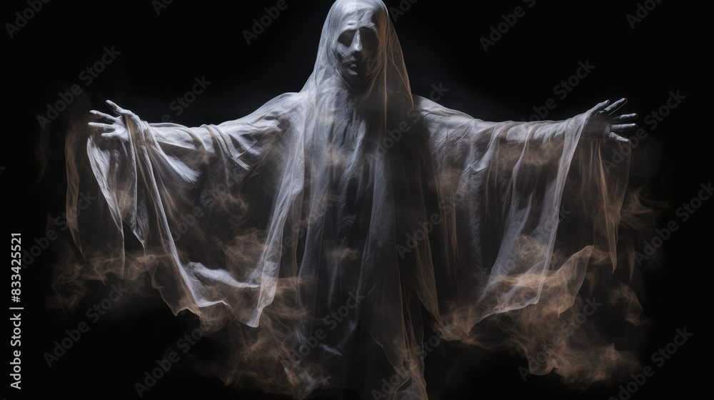 Detailed transparent ghost illustration with high resolution art, a ...