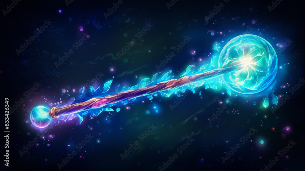High resolution magic wand illustration, perfect for fairy tales and ...
