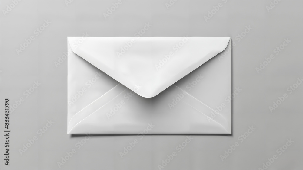 Blank white paper envelope mockup isolated on transparent background ...
