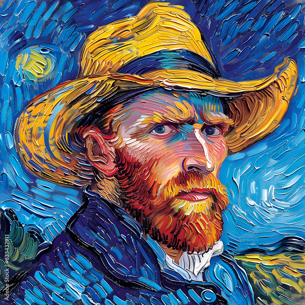 Van gogh png sticker, vintage painting on isolated on white background ...