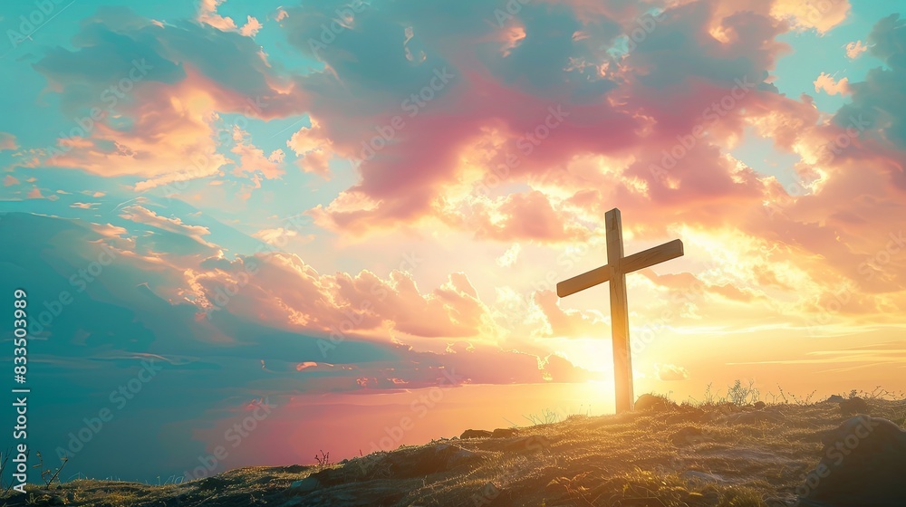 Jesus Christ cross. The Crucifixion, Resurrection and Easter concept ...