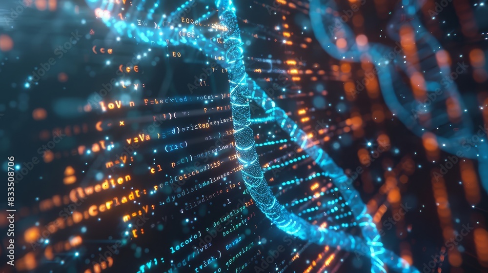 Foto de Gene therapy developments showcased by genetic code sequences ...