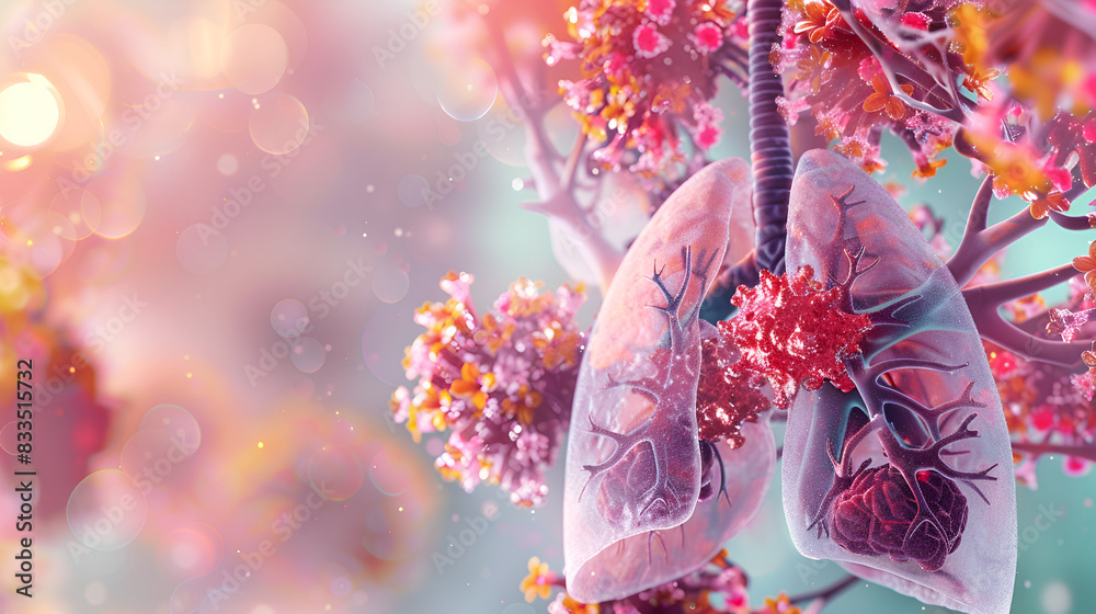 Smoking is harming not helping Sakura flowers shaped like lungs World ...