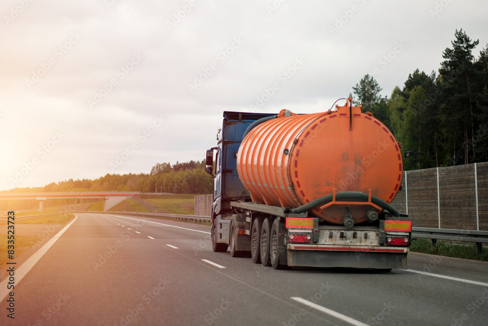 Petrol Sustainable Aviation Fuel Truck Transporter Hauling Oil And Gas ...