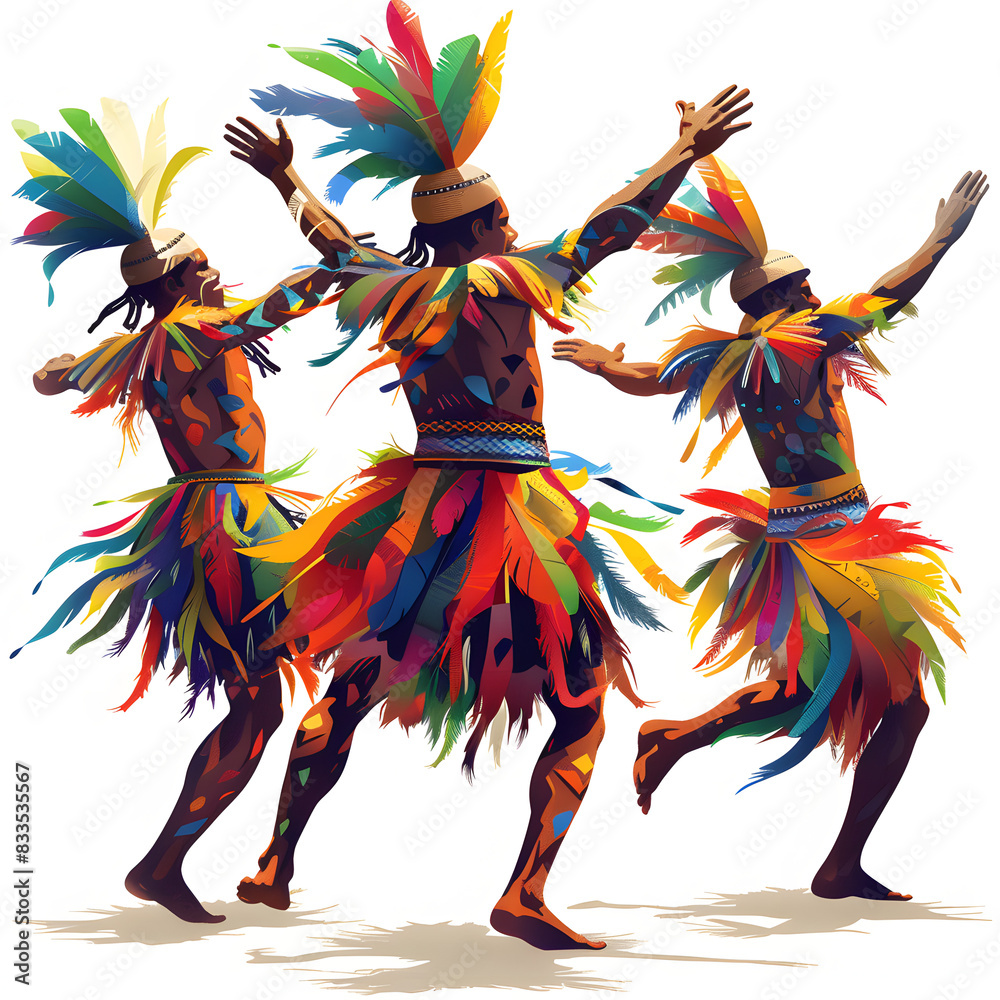 Indigenous australians men on ceremonial dance in laura quinkan dance ...