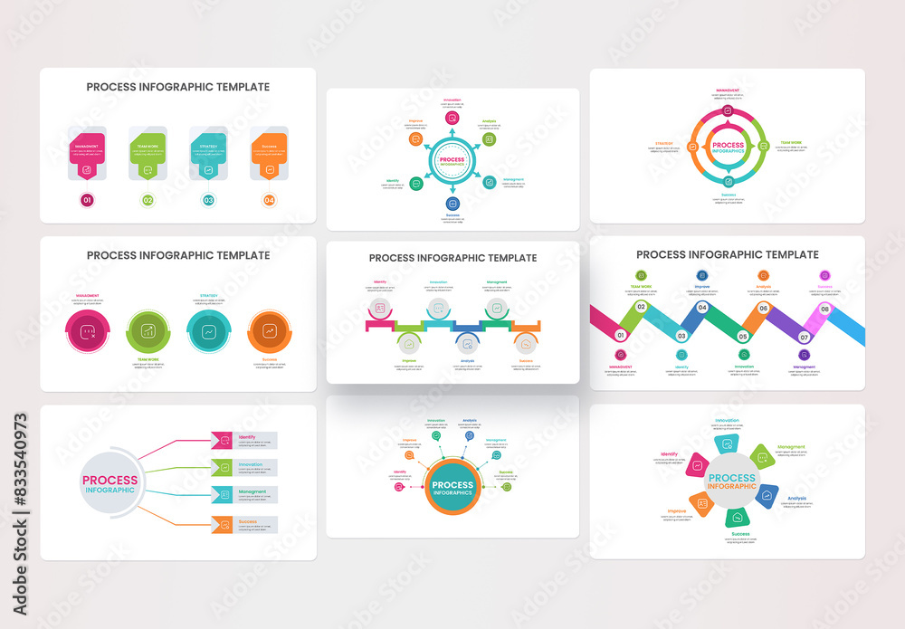 Process Infographic Presentation Layout Stock Template | Adobe Stock