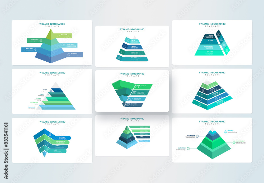 Pyramid Infographic Template Design Stock Template | Adobe Stock