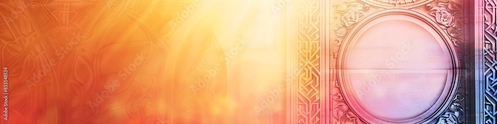Stylistic banner background in ancient design, for web and design ...
