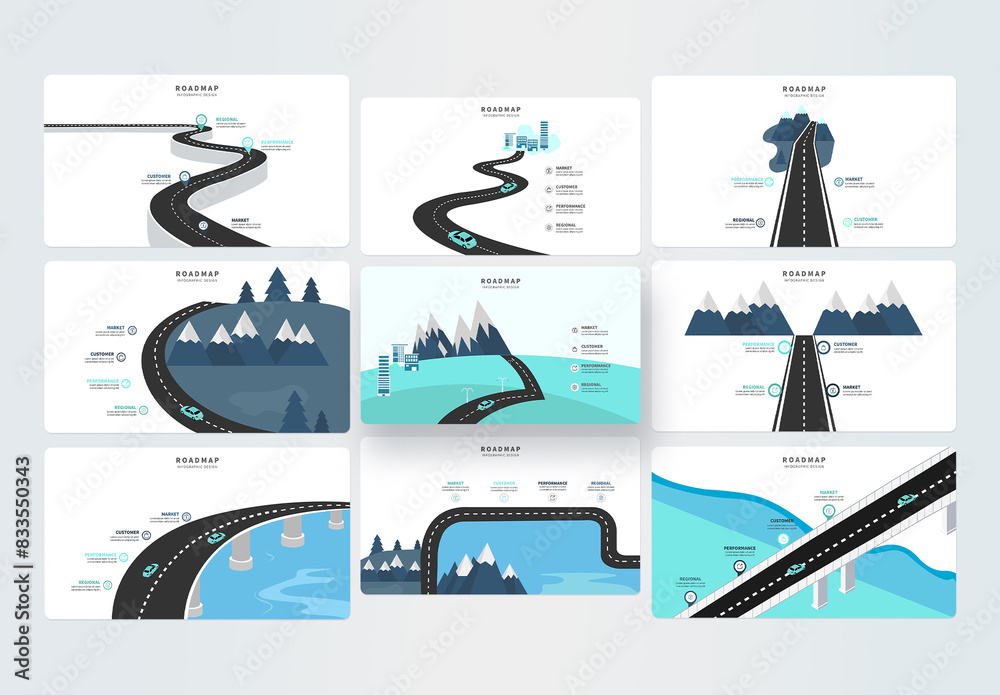 Milestone RoadMap Success Infographic Template Stock Template | Adobe Stock