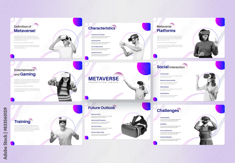 Metaverse Presentation Design Template Stock Template | Adobe Stock