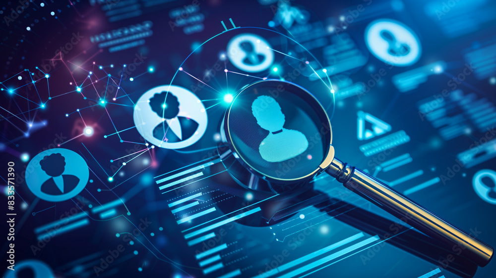 The concept of employee search and online job search, where holographic ...