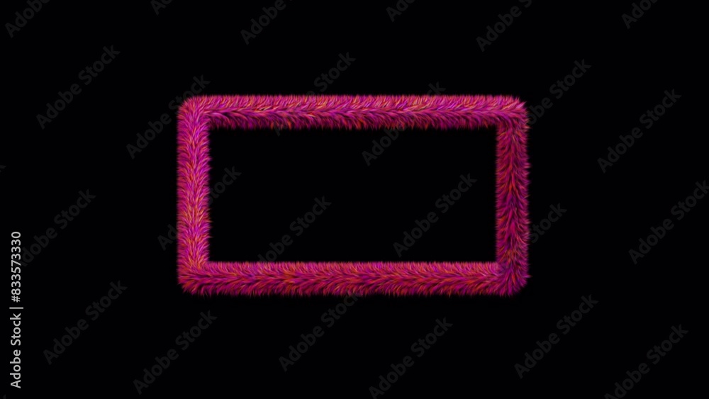 Furry frame. Soft and realistic fur. Frame with fluffy hair. Colorful ...