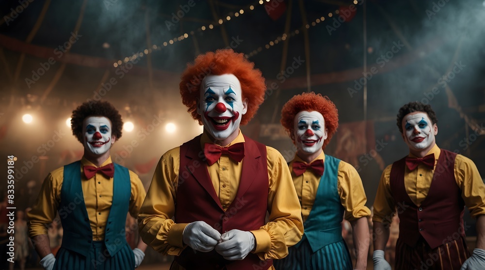 A circus troupe where the clown is the heart and soul, weaving joy into ...