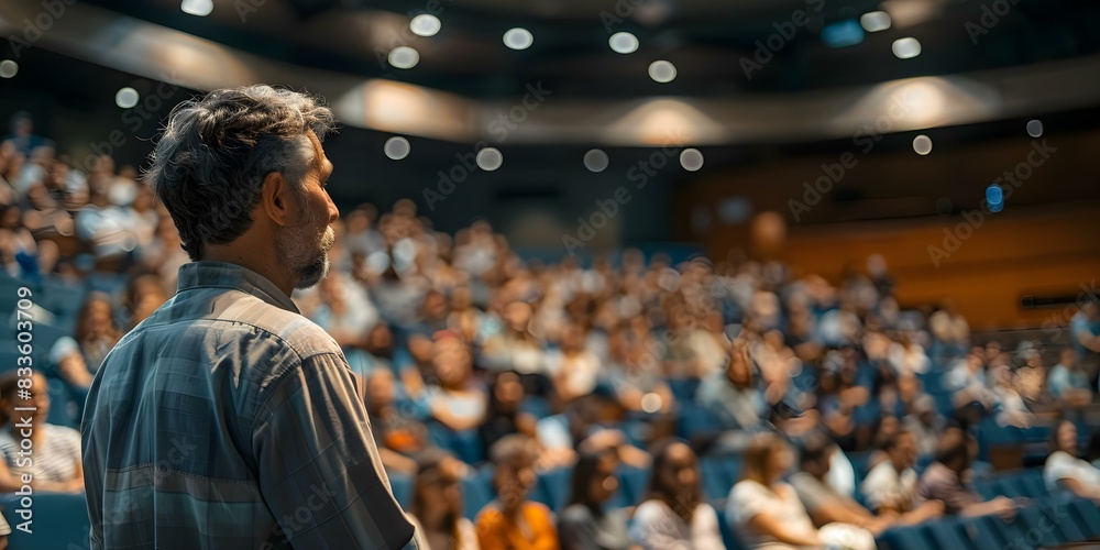 Engaging Speaker Holds Audience's Attention in Packed Hall During ...