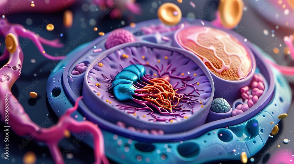 Animal cell structure: Illustrate an animal cell, highlighting its ...