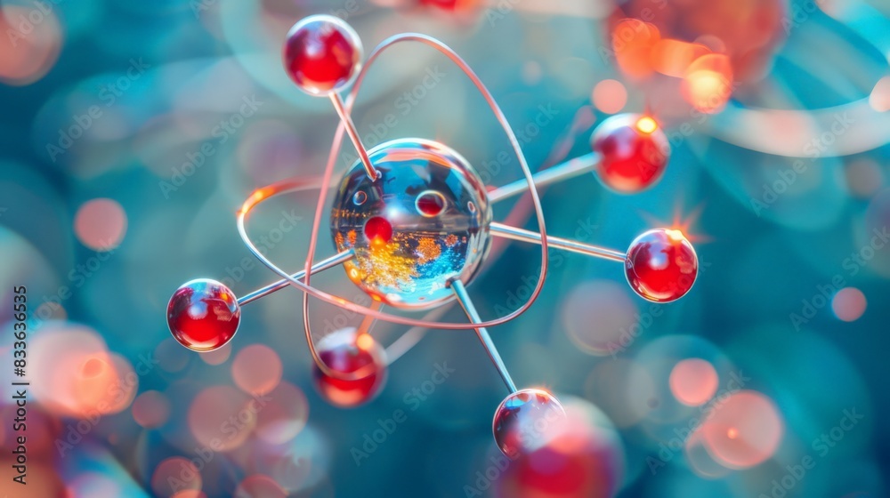 Iodine atom: Show the iodine atom with its 53 protons, 74 neutrons, and ...
