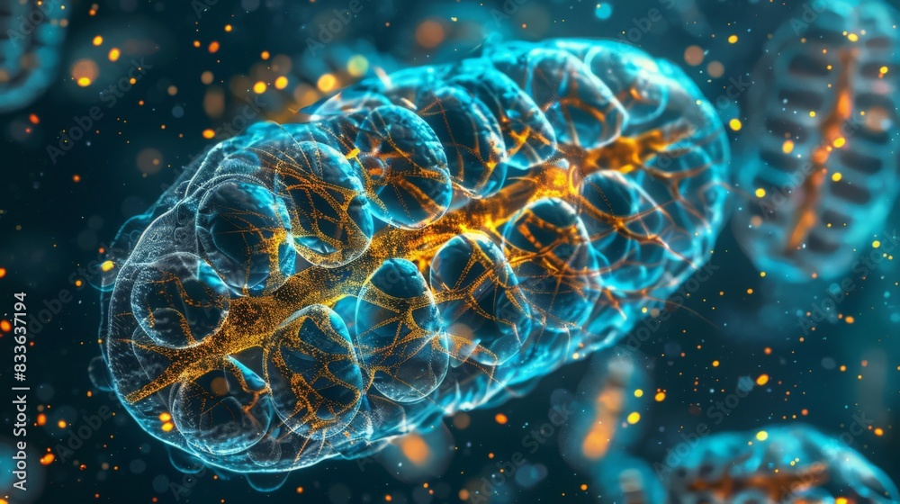 Mitochondria function: Depict the mitochondria within a cell ...