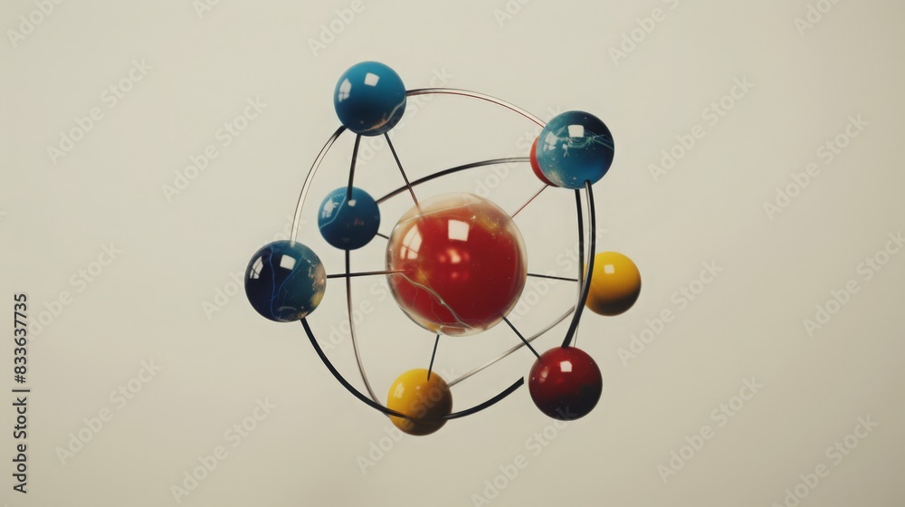 Oxygen atom representation: Detail the structure of an oxygen atom ...