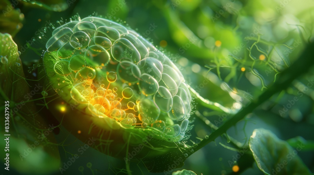 Photosynthesis in plant cells: Illustrate a plant cell during ...