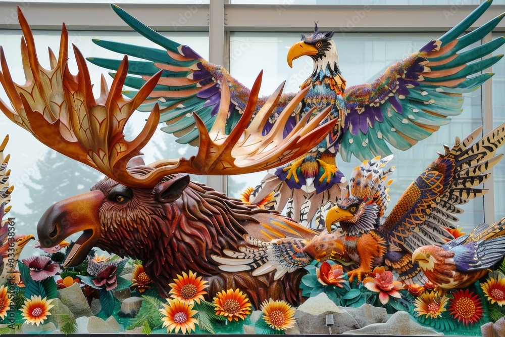 An intricately designed float showcasing the beauty of Canadian ...