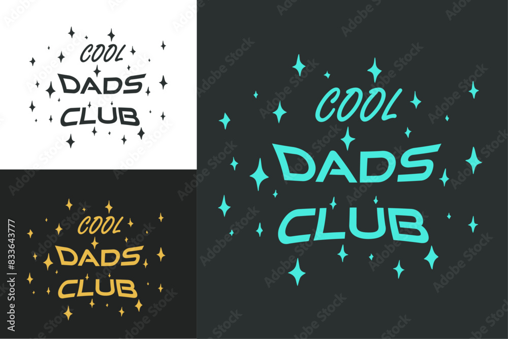 Cool dads club lettering badge logo. Cool dads club crew squad gang ...