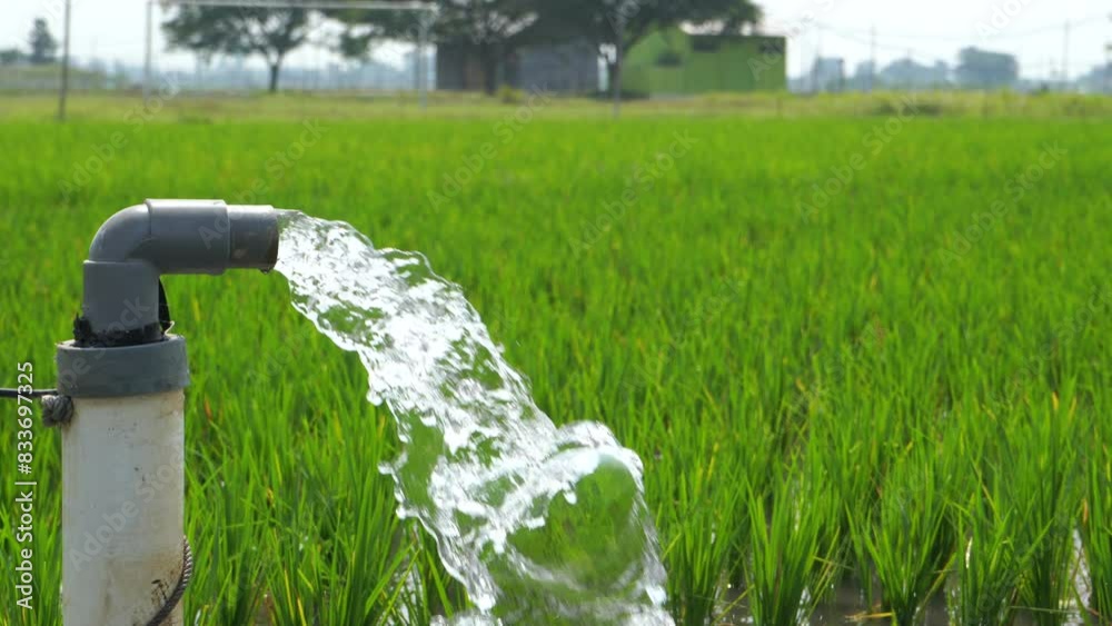 Irrigation of rice fields using pump wells with the technique of ...