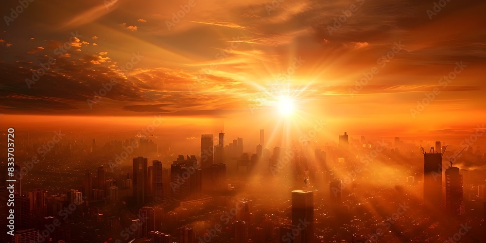 Urban heat island effect cities trapping heat due to buildings and ...