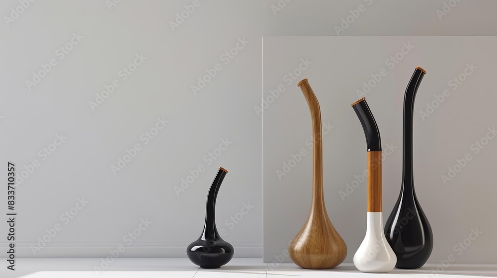 3D model of Modern water pipe with sleek lines and minimalist aesthetic ...
