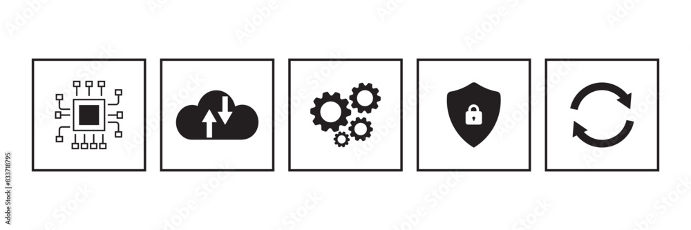 Software update or operating system symbol, upgrades to keep your ...