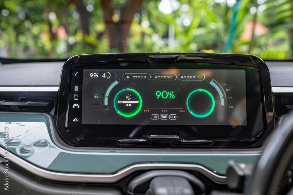 On-street electric vehicle parking with graphical user interface ...