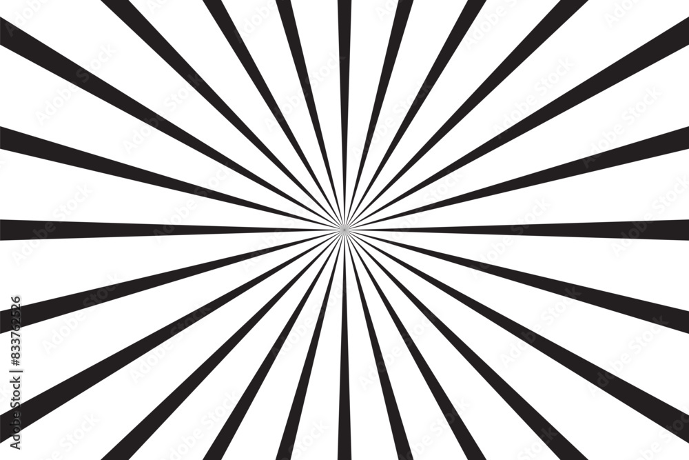 Radial circle line. Pattern starburst. Comic beam lines. Sun effect ...