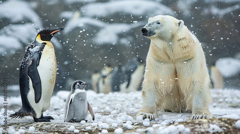 Generate a mid-journey image illustrating the unlikely companionship of ...