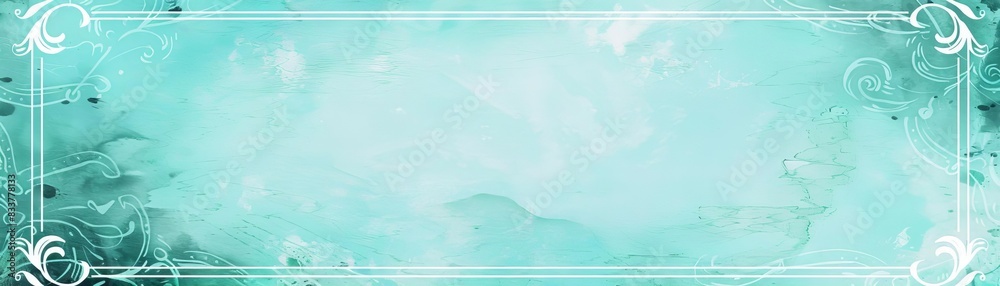 Turquoise Template A rectangular turquoise frame with thin silver ...