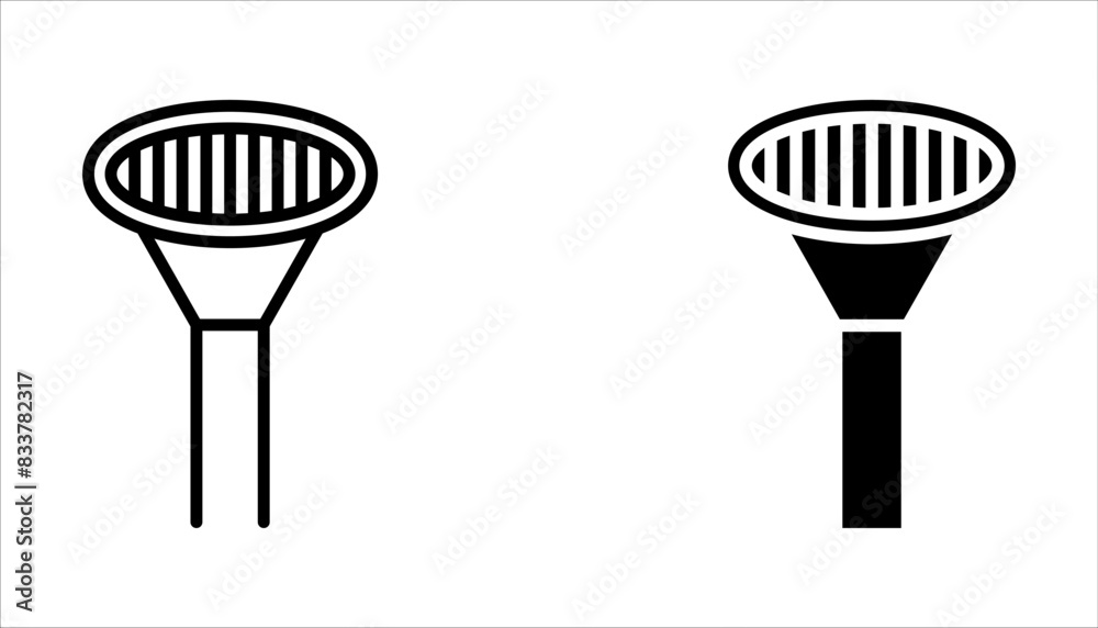 Drain icon set. sewer rain water drainage vector symbol on white ...