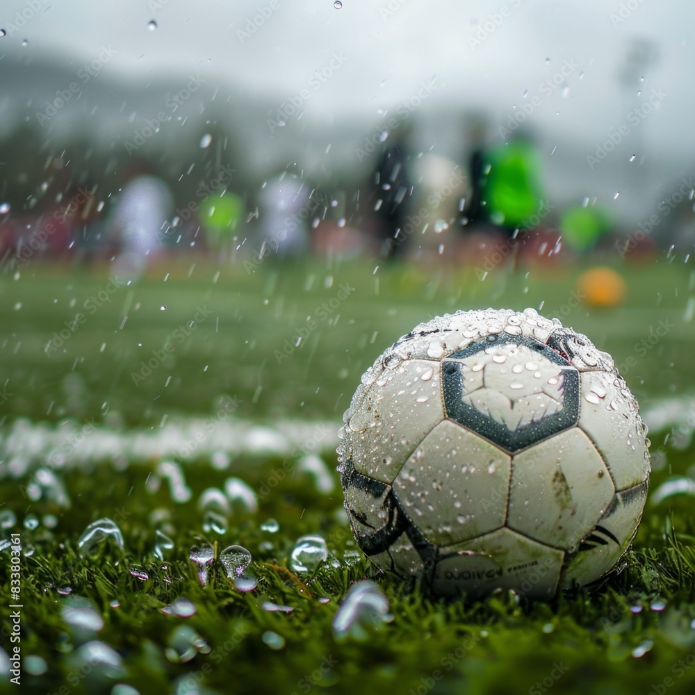Raindrops Dance - Mesmerizing 4K Football Wallpaper for Euro 2024 and ...