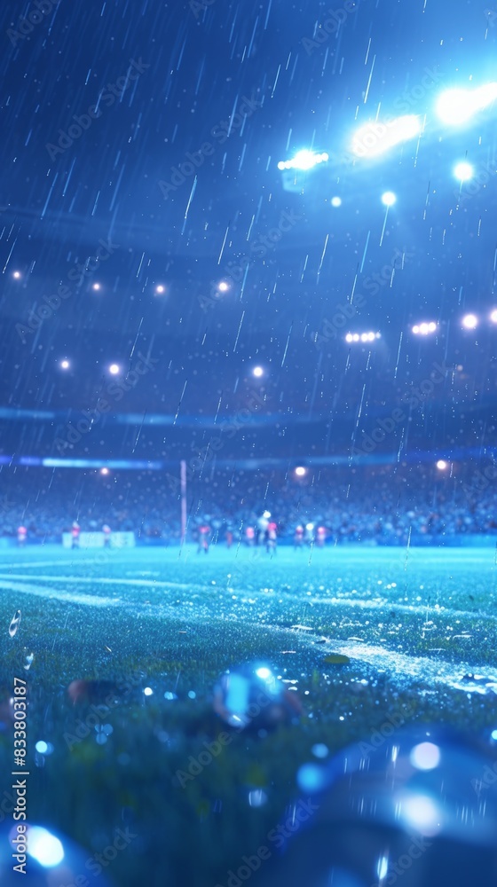 Raindrops Dance - Mesmerizing 4K Football Wallpaper for Euro 2024 and ...