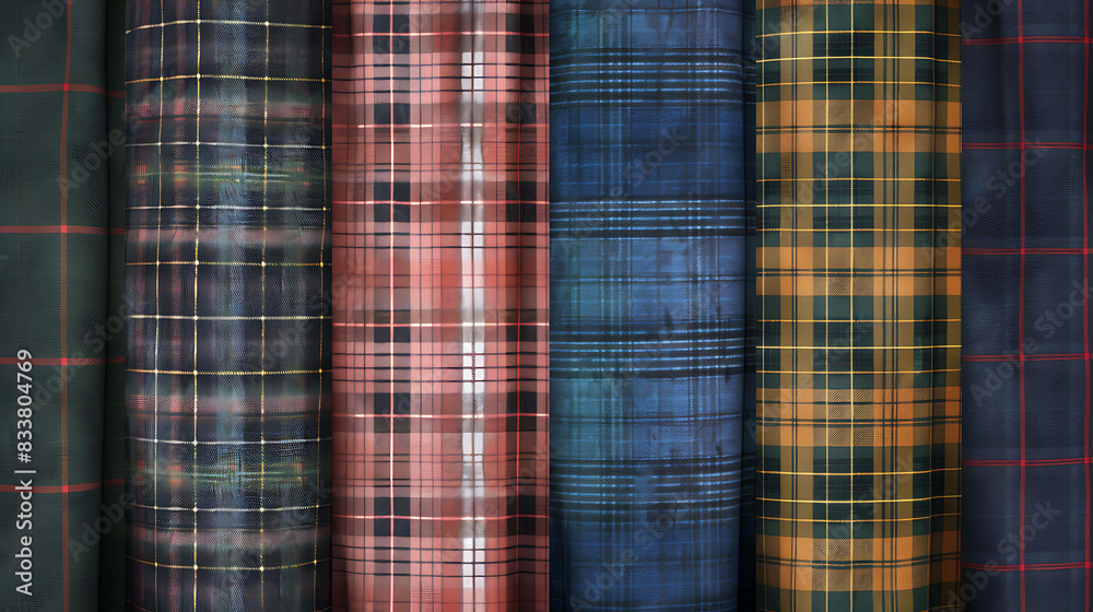Plaid fabric texture background. Seamless tartan pattern. Classic ...