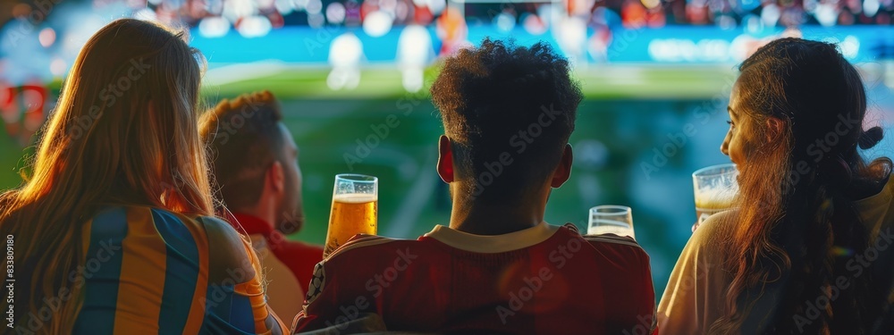 Passionate Football Fans Celebrating the Thrill of the Game - Exciting ...